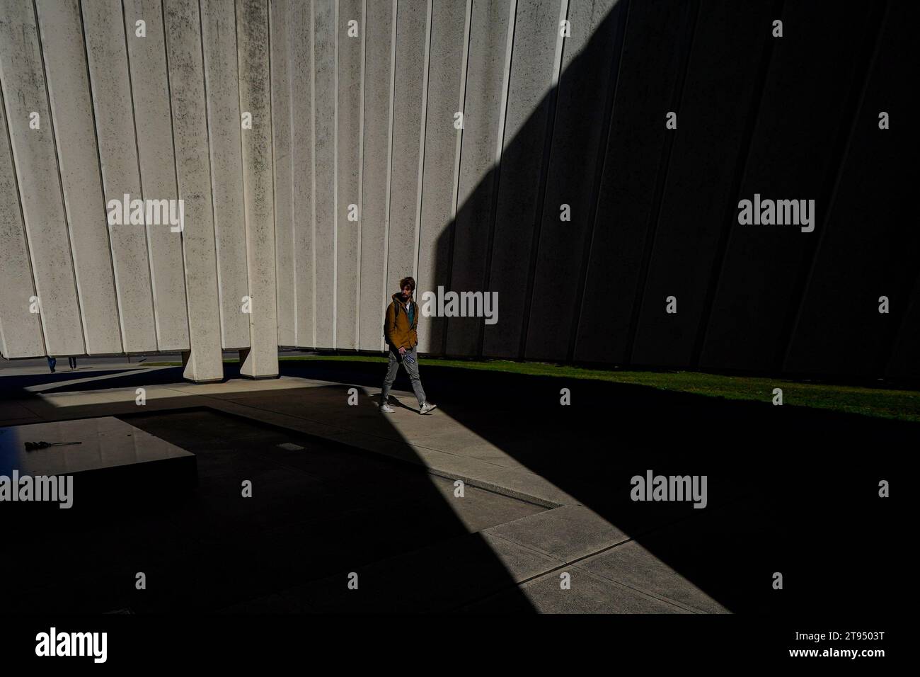 Quinn Riedel, of San Marcos, Calif., looks in the direction of a rose ...