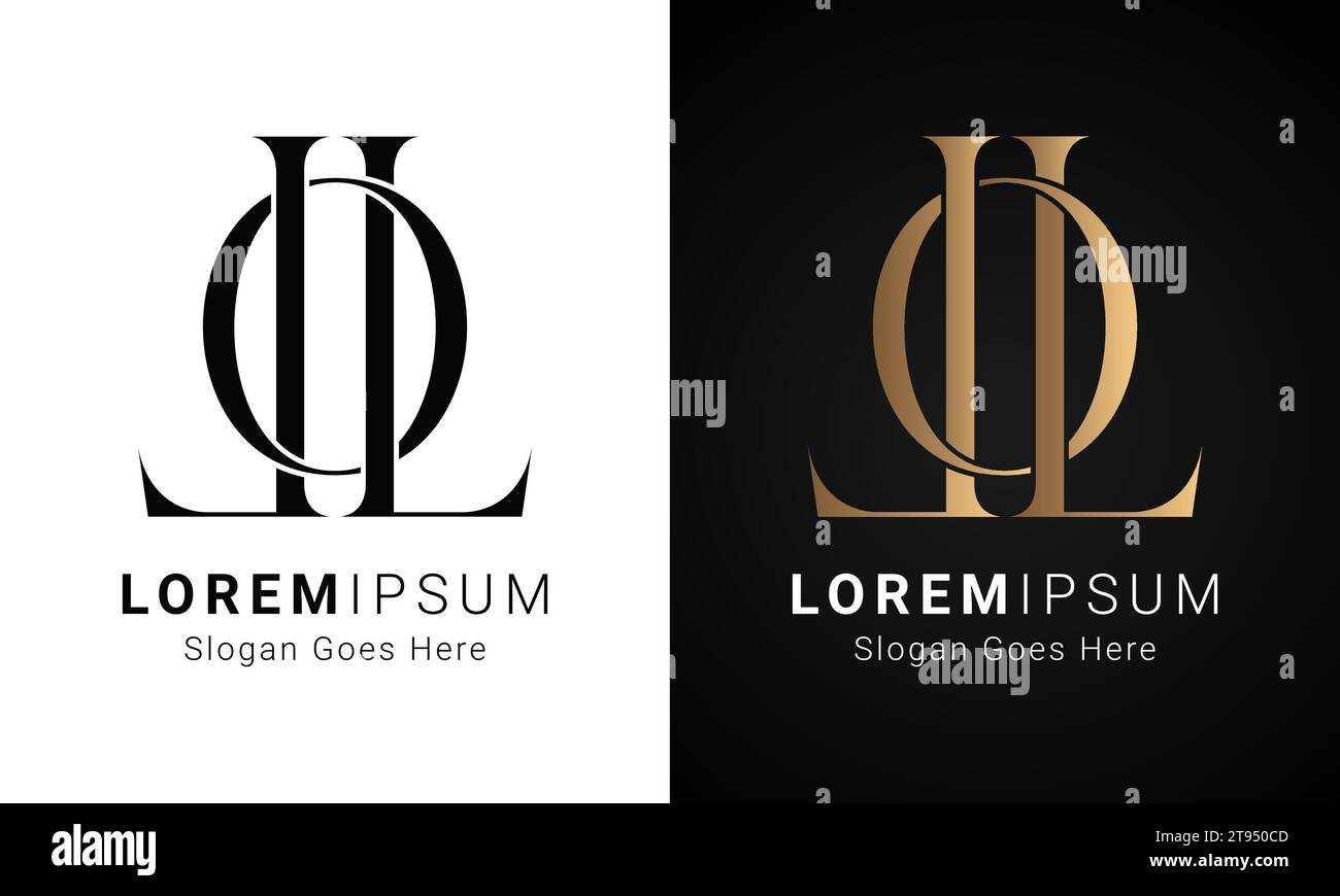 Luxury Initial LO or OL Monogram Text Letter Logo Design Stock Vector Image & Art - Alamy