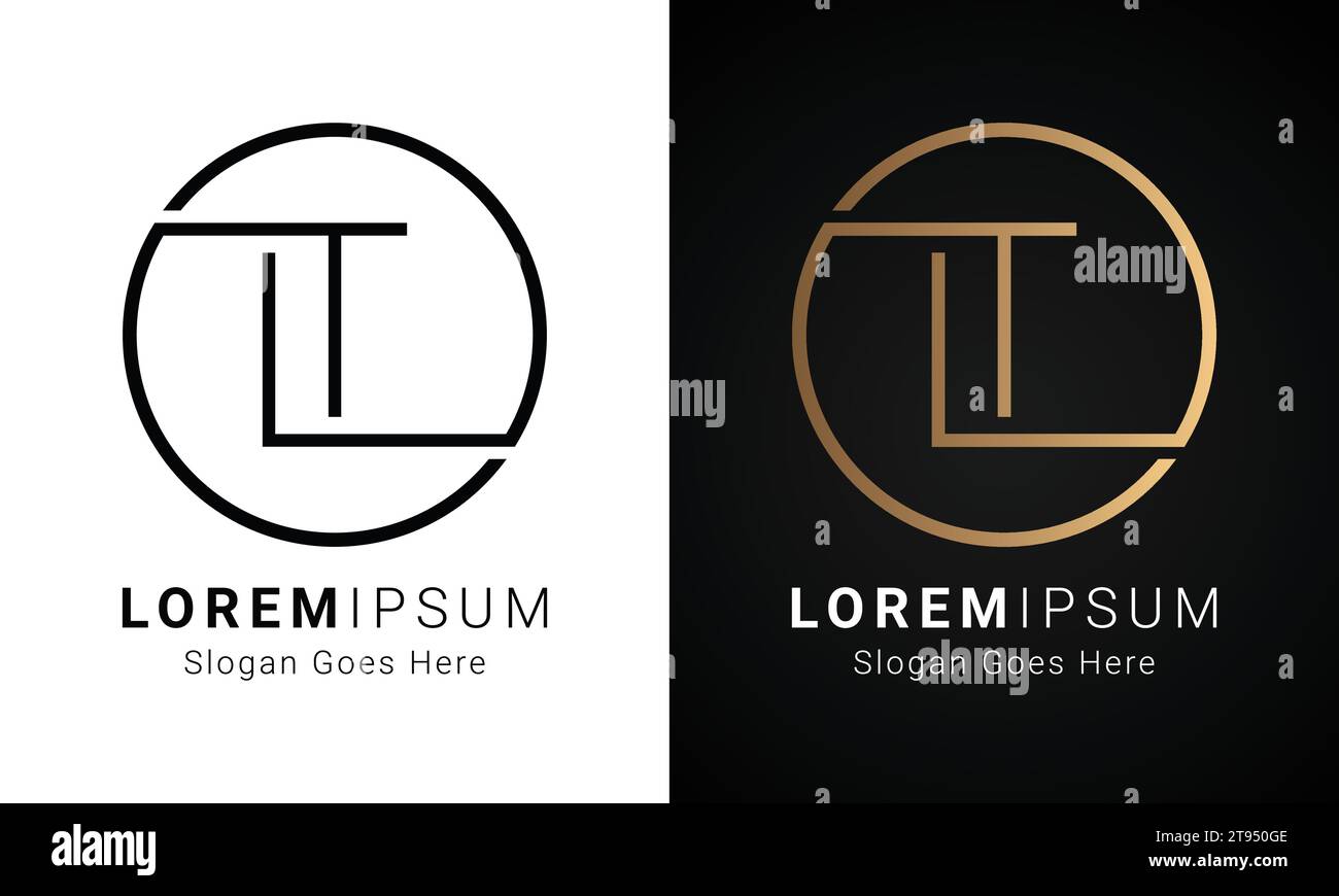 Luxury Initial TL or LT Monogram Text Letter Logo Design Stock Vector Image & Art - Alamy
