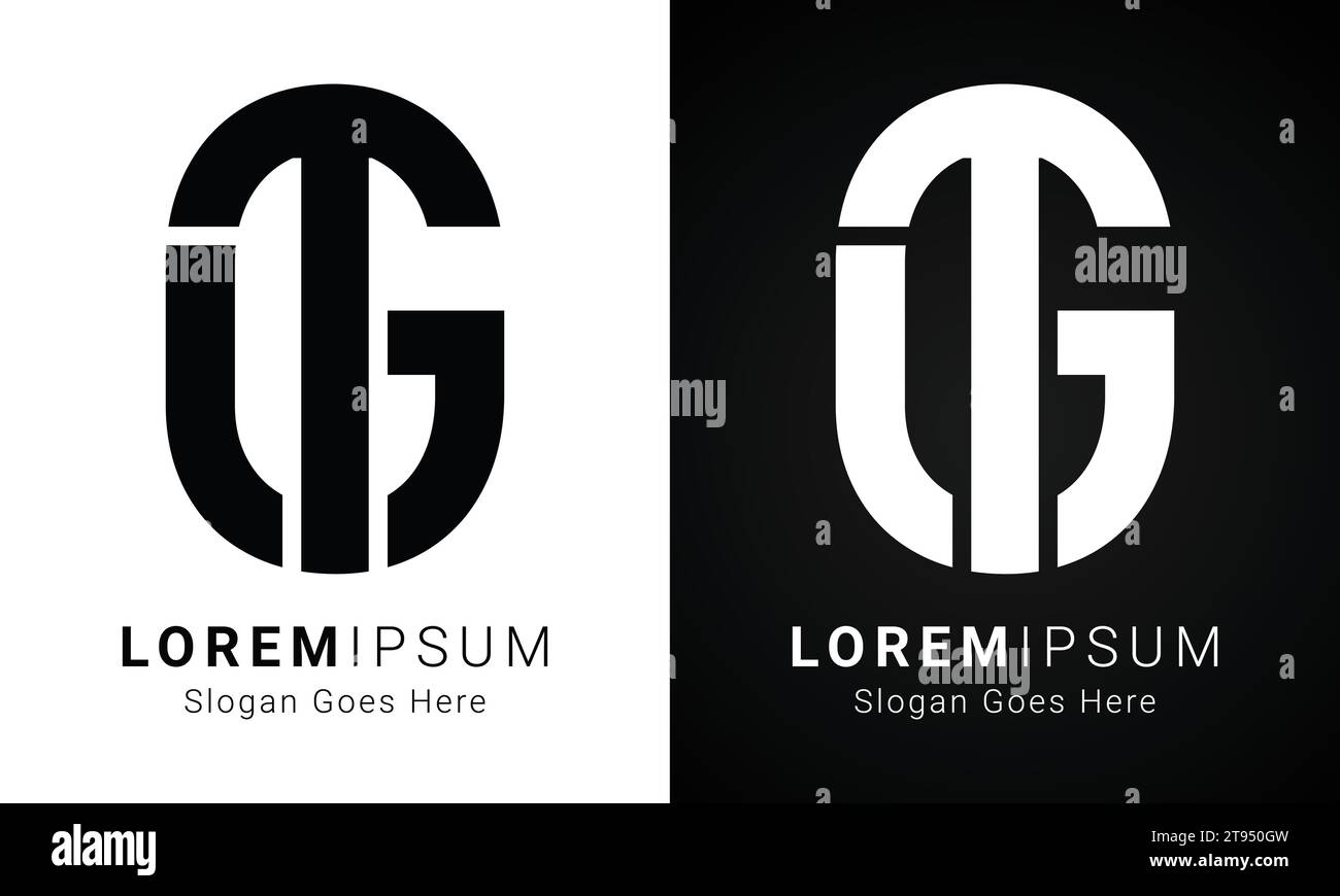 Gt letter logo Black and White Stock Photos & Images - Alamy