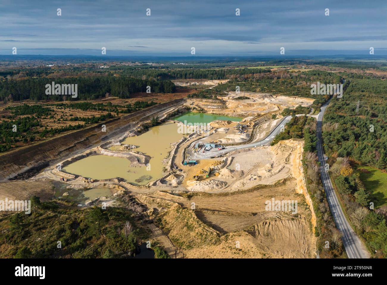 Wareham, Dorset, UK. 22nd November 2023. Aerial view of the Heidelberg ...