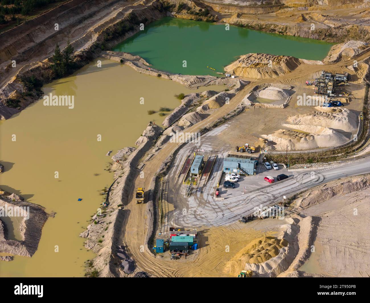 Wareham, Dorset, UK. 22nd November 2023. Aerial view of the Heidelberg ...