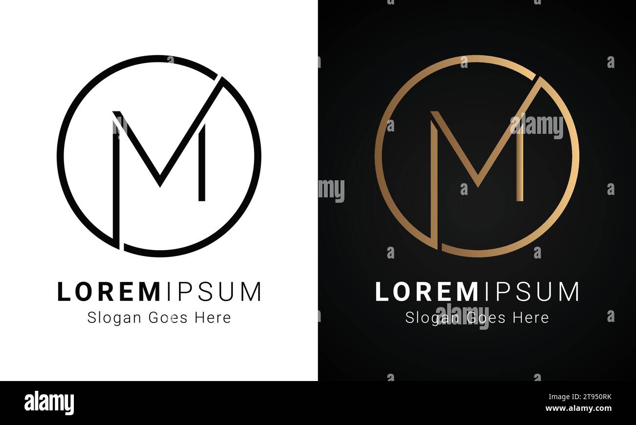 Letter m monogram logo hi-res stock photography and images - Alamy