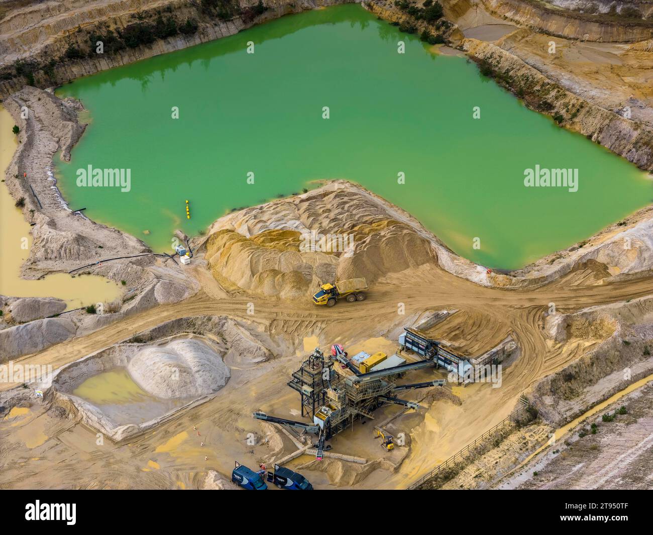 Wareham, Dorset, UK. 22nd November 2023. Aerial view of the Heidelberg ...