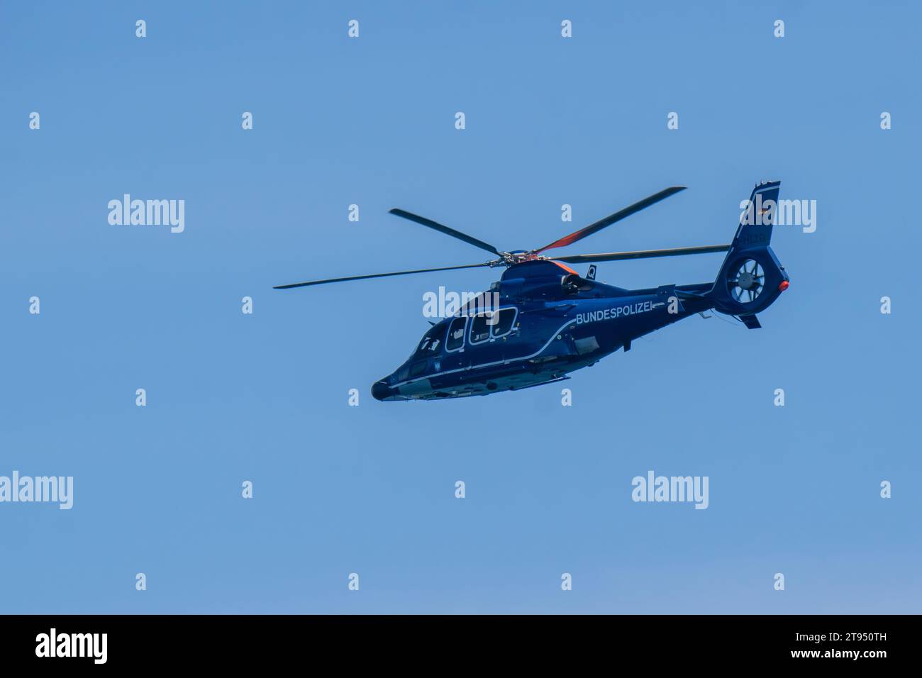 Germany , Rostock , 22.08.2015 , A German Federal Police helicopter ...