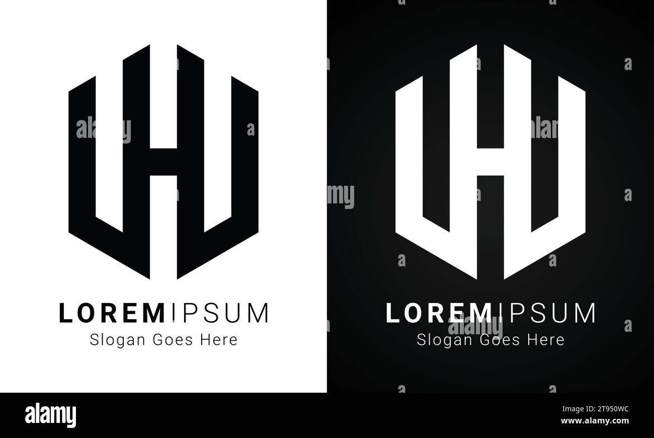 Luxury Initial WH or HW Monogram Text Letter Logo Design Stock Vector Image & Art - Alamy