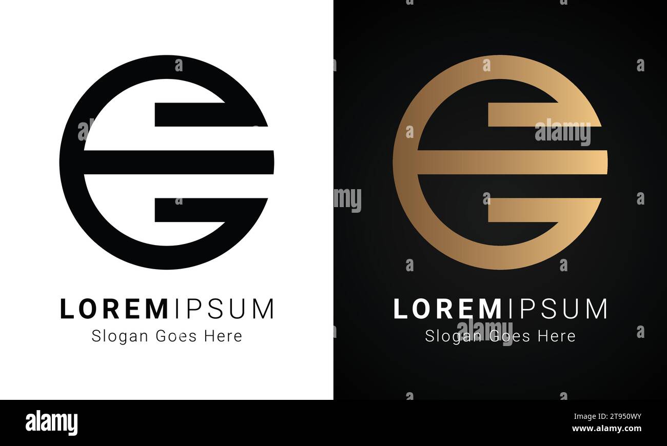 Luxury Initial e Monogram Text Letter Logo Design Stock Vector Image & Art - Alamy