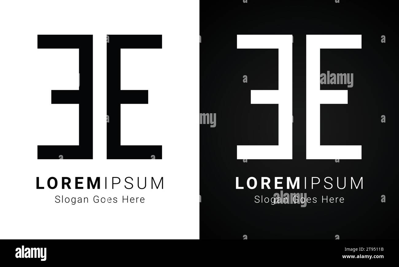 Luxury Initial e Monogram Text Letter Logo Design Stock Vector Image & Art - Alamy