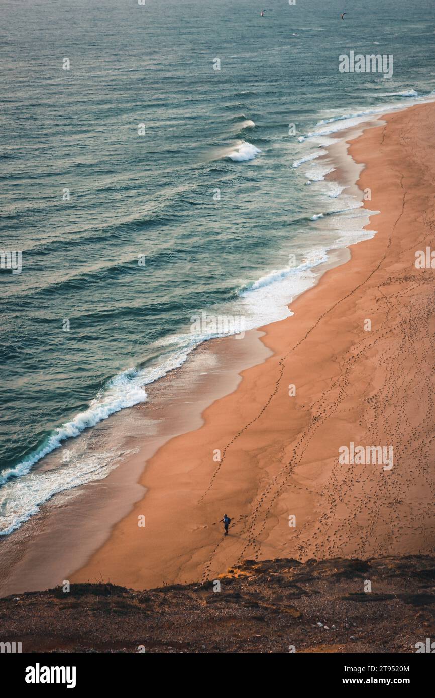 Cliff in Nazare Portugal Stock Photo - Alamy