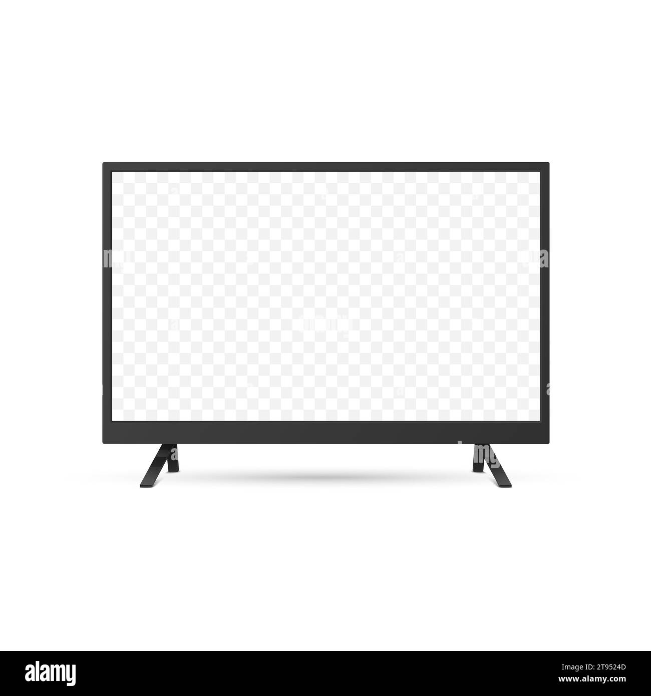 Vector 3d Realistic Modern TV Screen. Minimalistic Stylish Lcd Panel ...