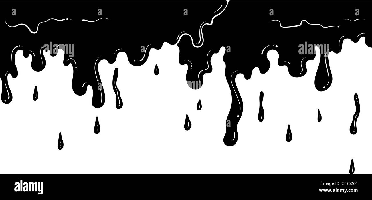 Dripping liquid silhouette Stock Vector Image & Art - Alamy