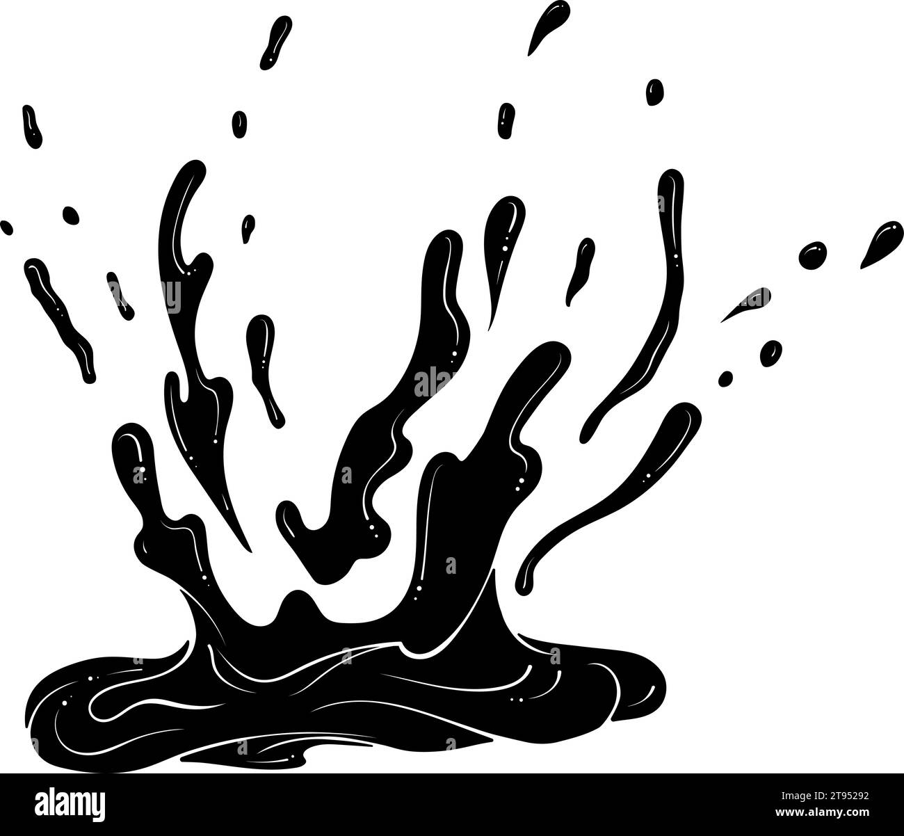 Liquid splash silhouette Stock Vector Image & Art - Alamy