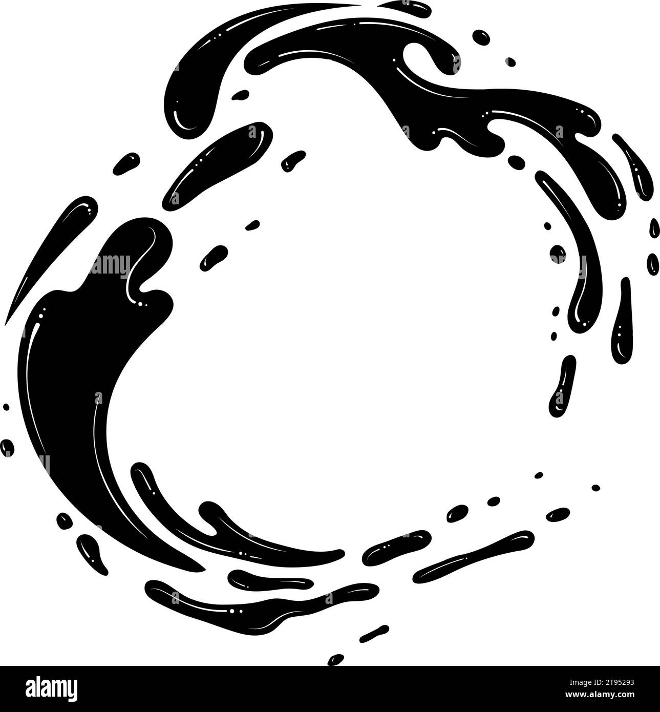 Liquid splash silhouette Stock Vector Image & Art - Alamy