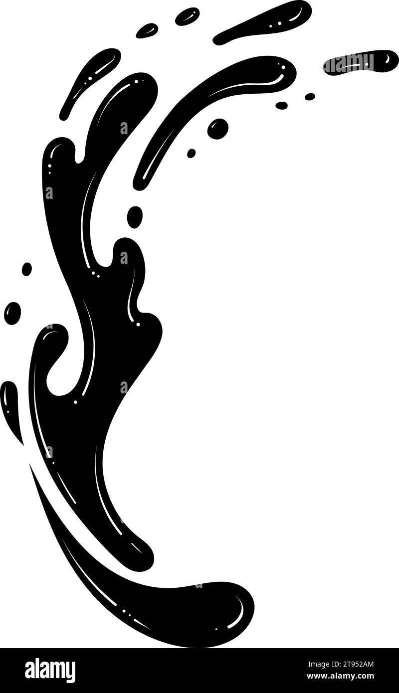 Liquid splash silhouette Stock Vector Image & Art - Alamy