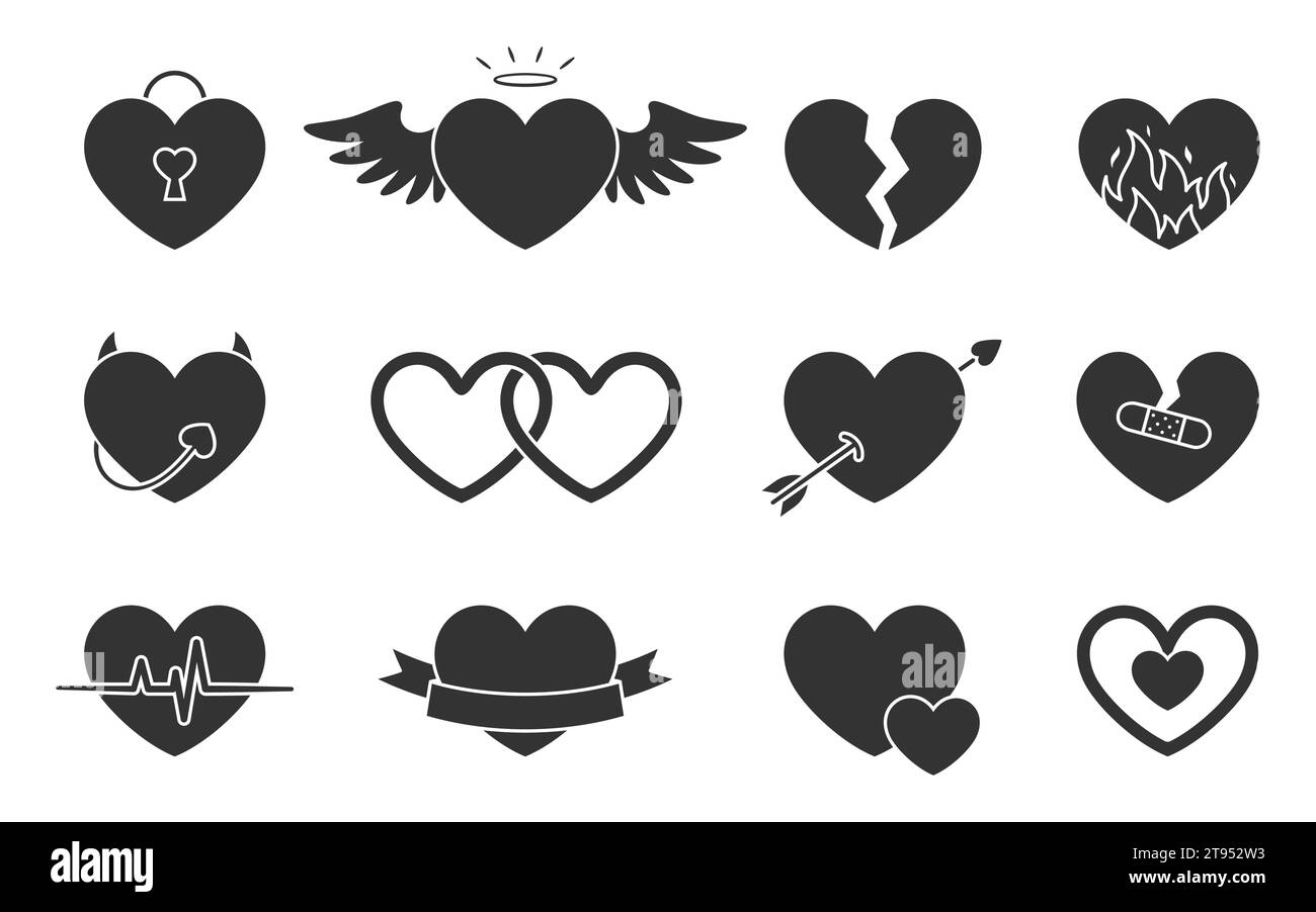 Heart devil love Black and White Stock Photos & Images - Alamy