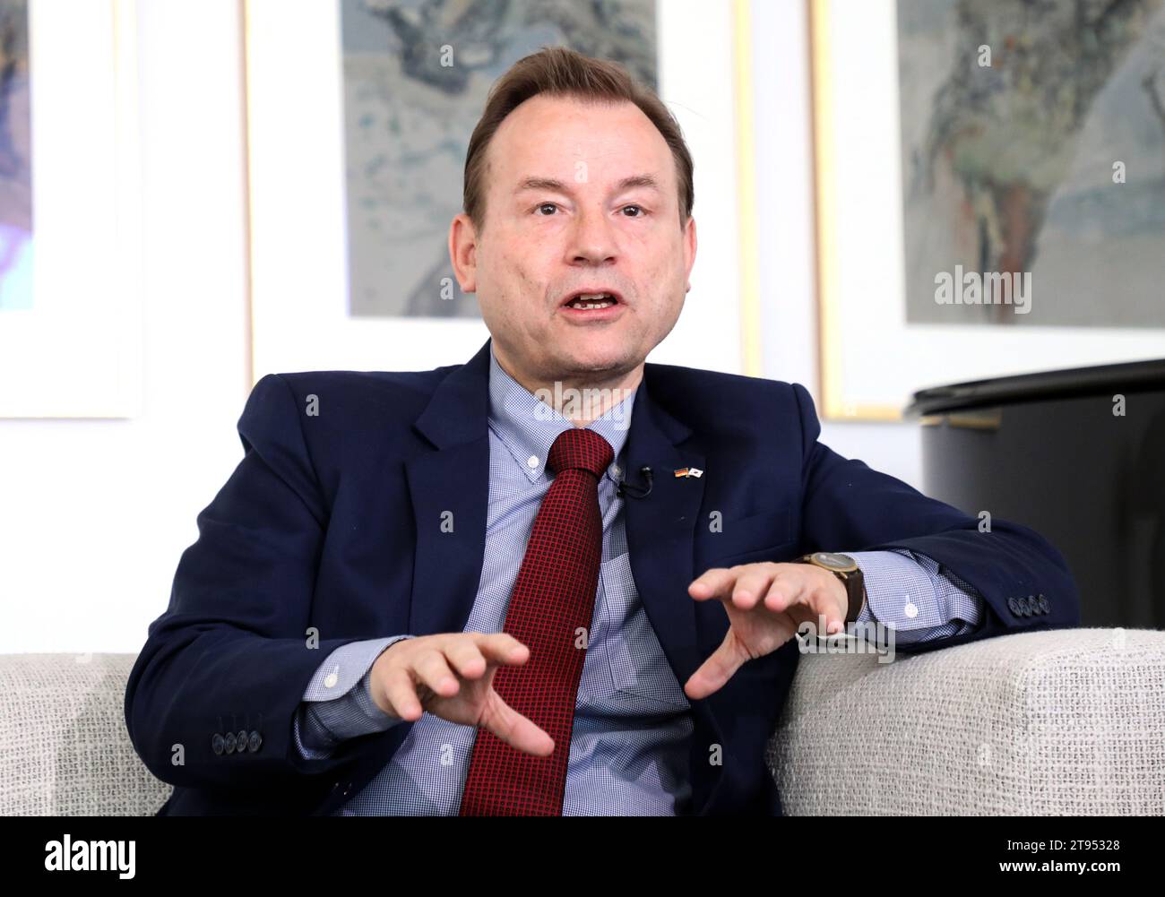 23rd Nov, 2023. German envoy gives interview German Ambassador to South ...