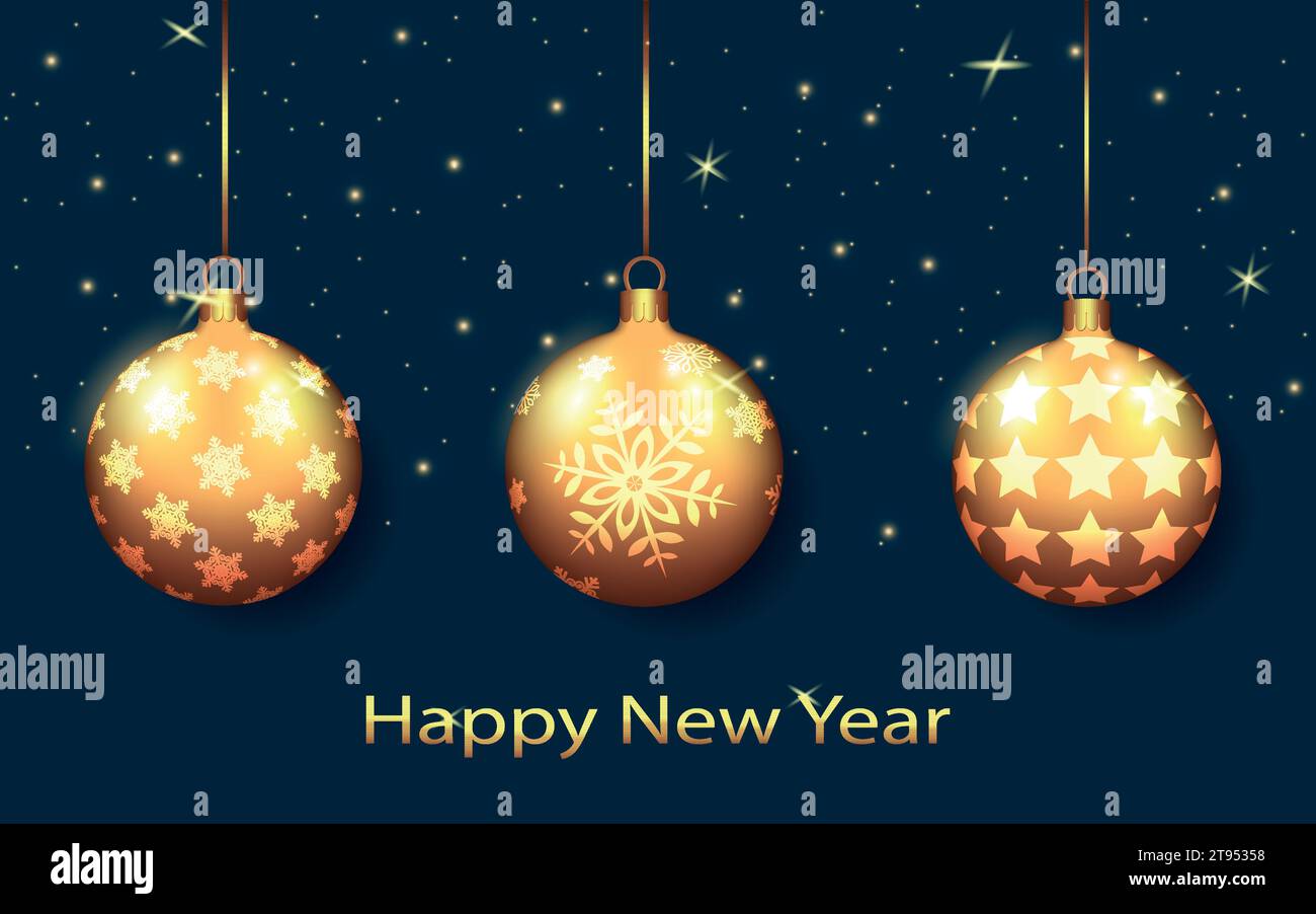 Beautiful golden balls Stock Vector Images - Alamy