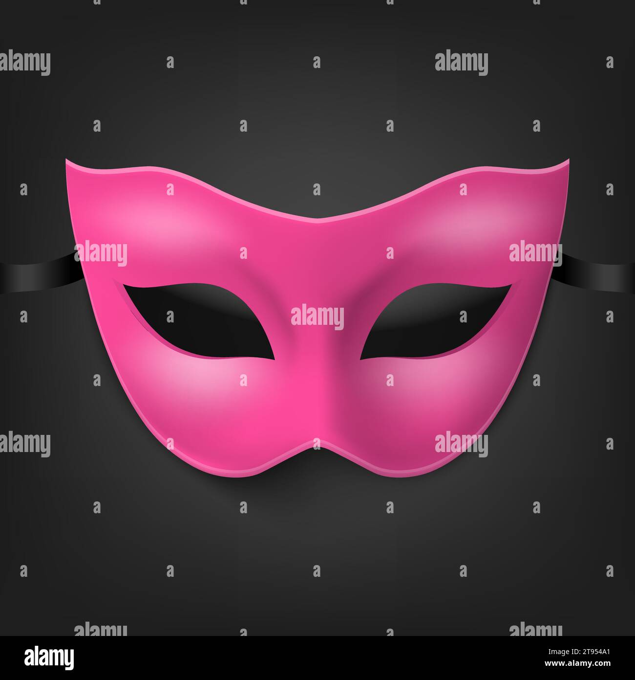 Vector Pink Super Hero Mask. Face Character, Superhero Comic Book Mask ...