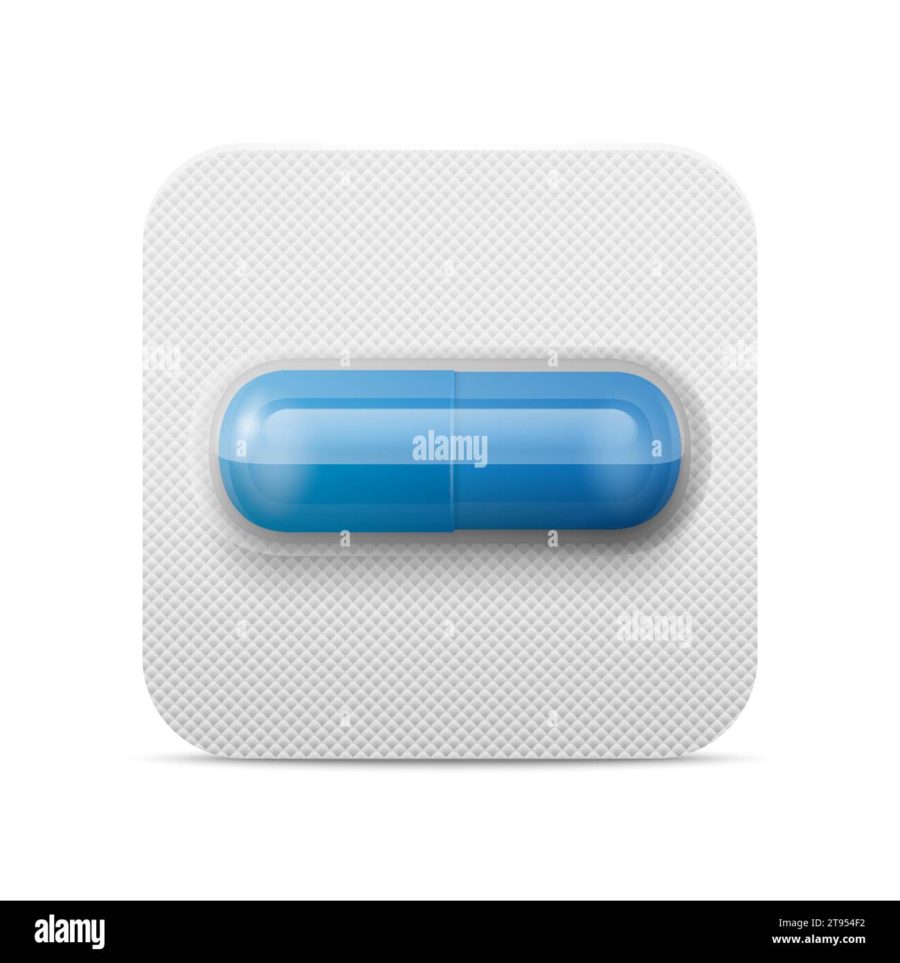 Vector Realistic Pharmaceutical Medical Blue Pill, Vitamins, Capsule in ...
