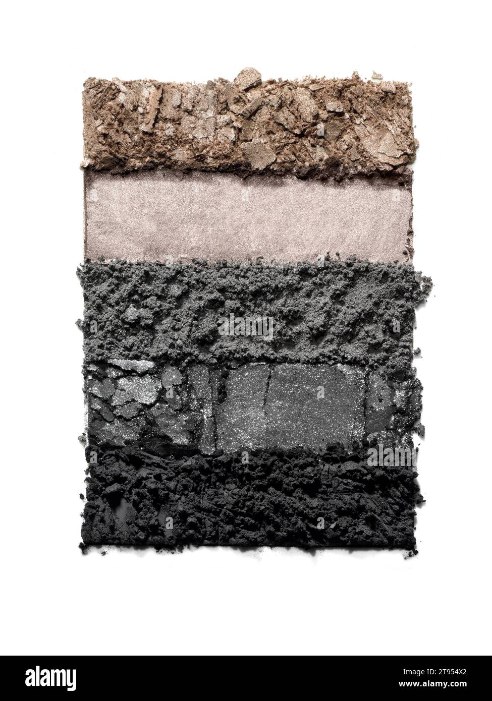 Grey Beige brown eye shadow texture swipe isolated on white background ...