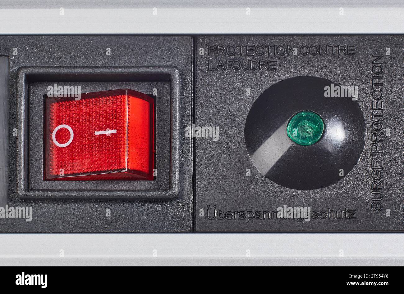 Detail of multi sockets power extension Stock Photo - Alamy