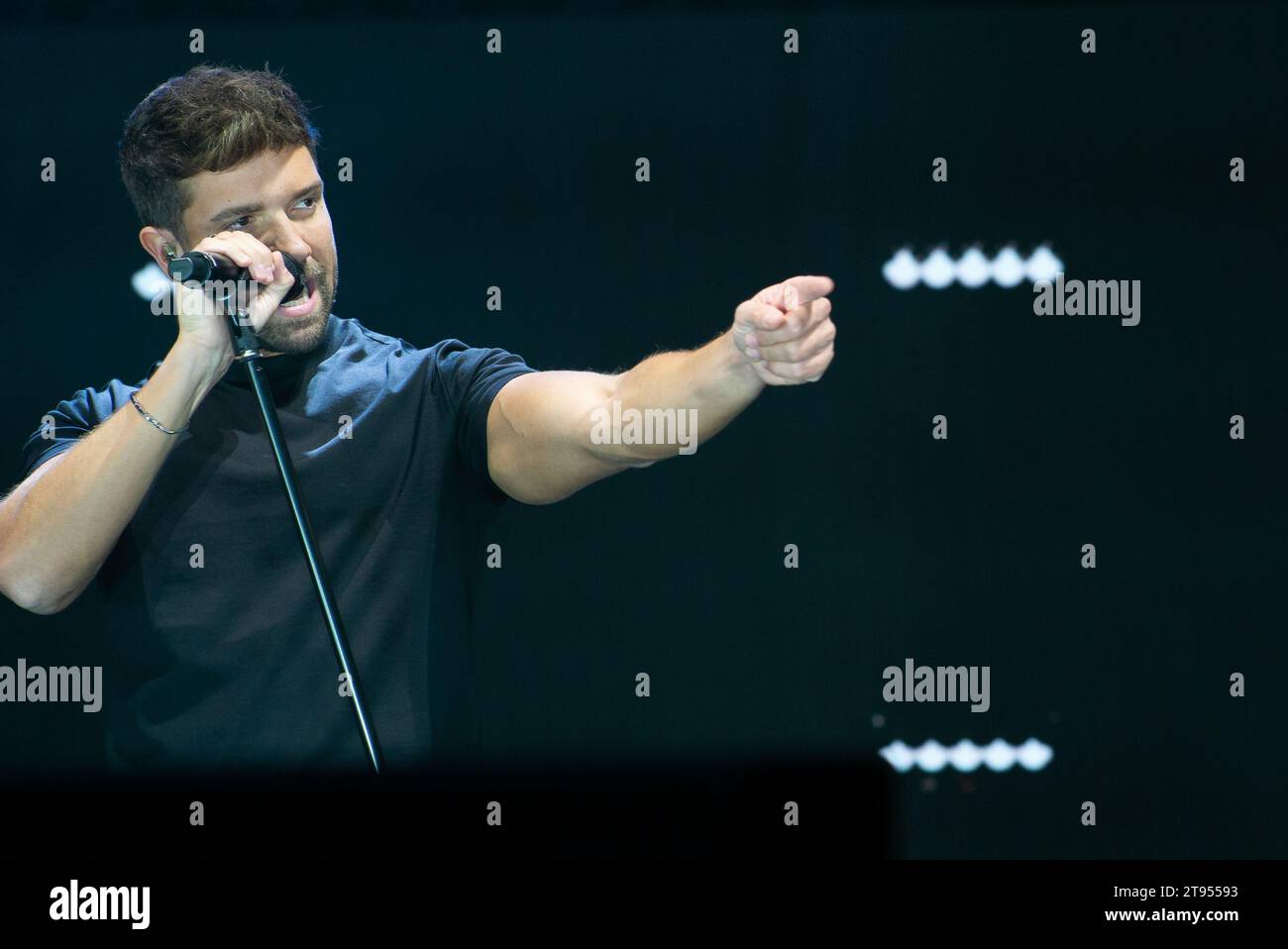 Spanish singer Pablo Alboran performs during his Tour La Cu4rta Hoja ...