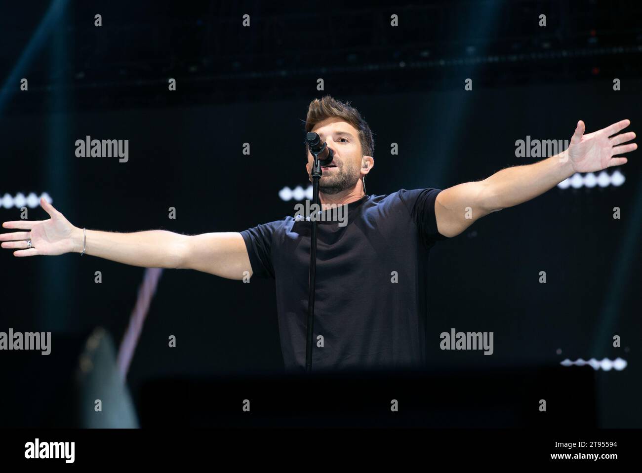 Spanish singer Pablo Alboran performs during his Tour La Cu4rta Hoja ...