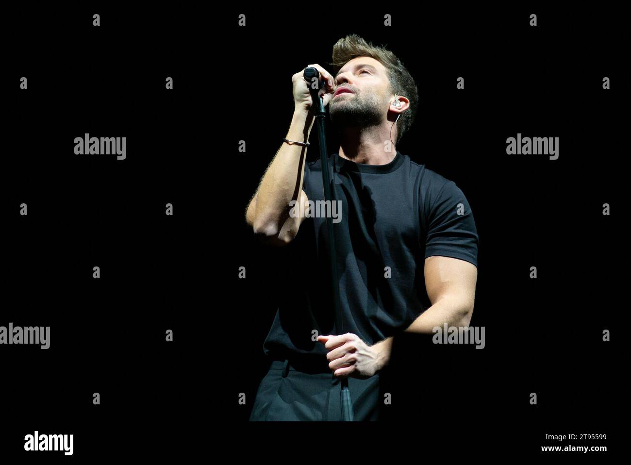 Spanish singer Pablo Alboran performs during his Tour La Cu4rta Hoja ...
