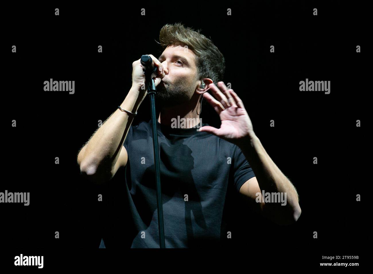 Spanish singer Pablo Alboran performs during his Tour La Cu4rta Hoja ...