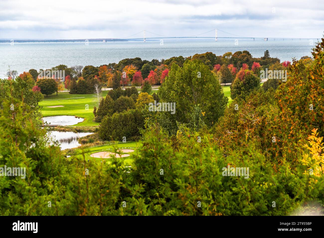 View from the Grand Hotel to the Grand Hotel Pool and the Straits of ...