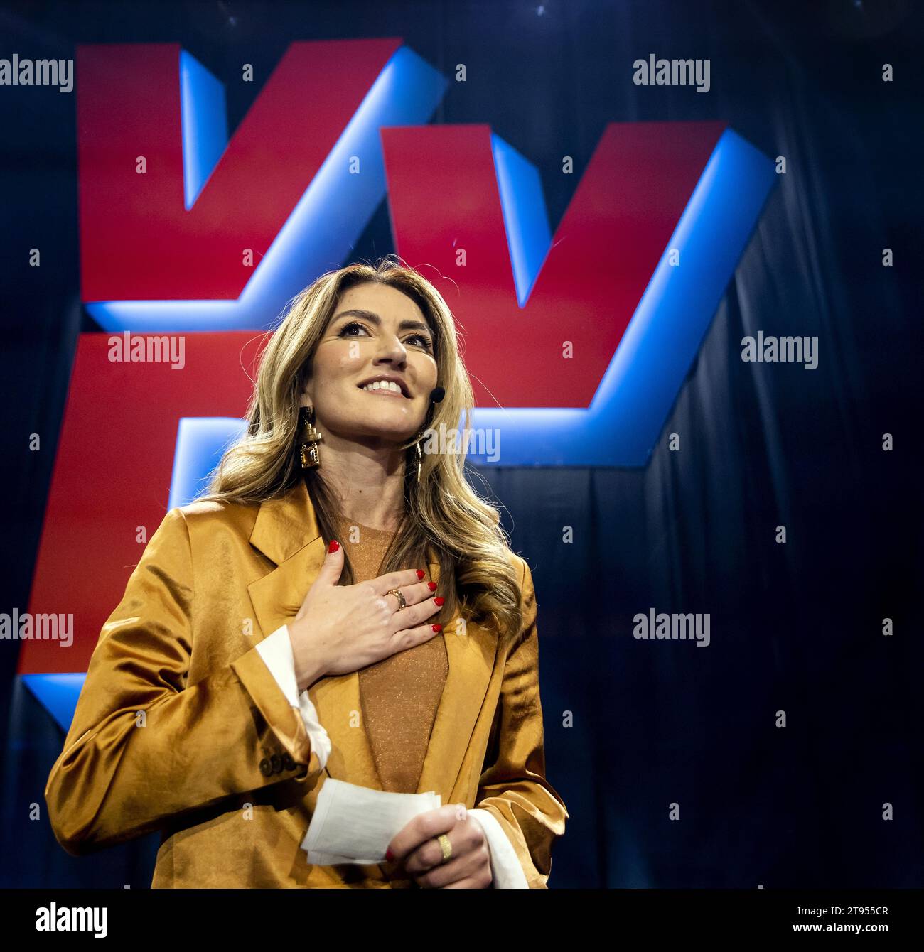 THE HAGUE - VVD leader Dilan Yesilgoz responds to the results of the ...