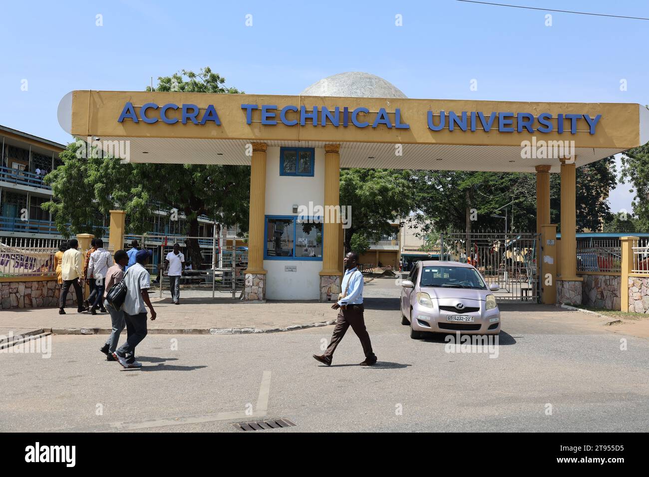 Accra. 22nd Nov, 2023. Photo taken on Nov. 22, 2023 shows a front gate ...
