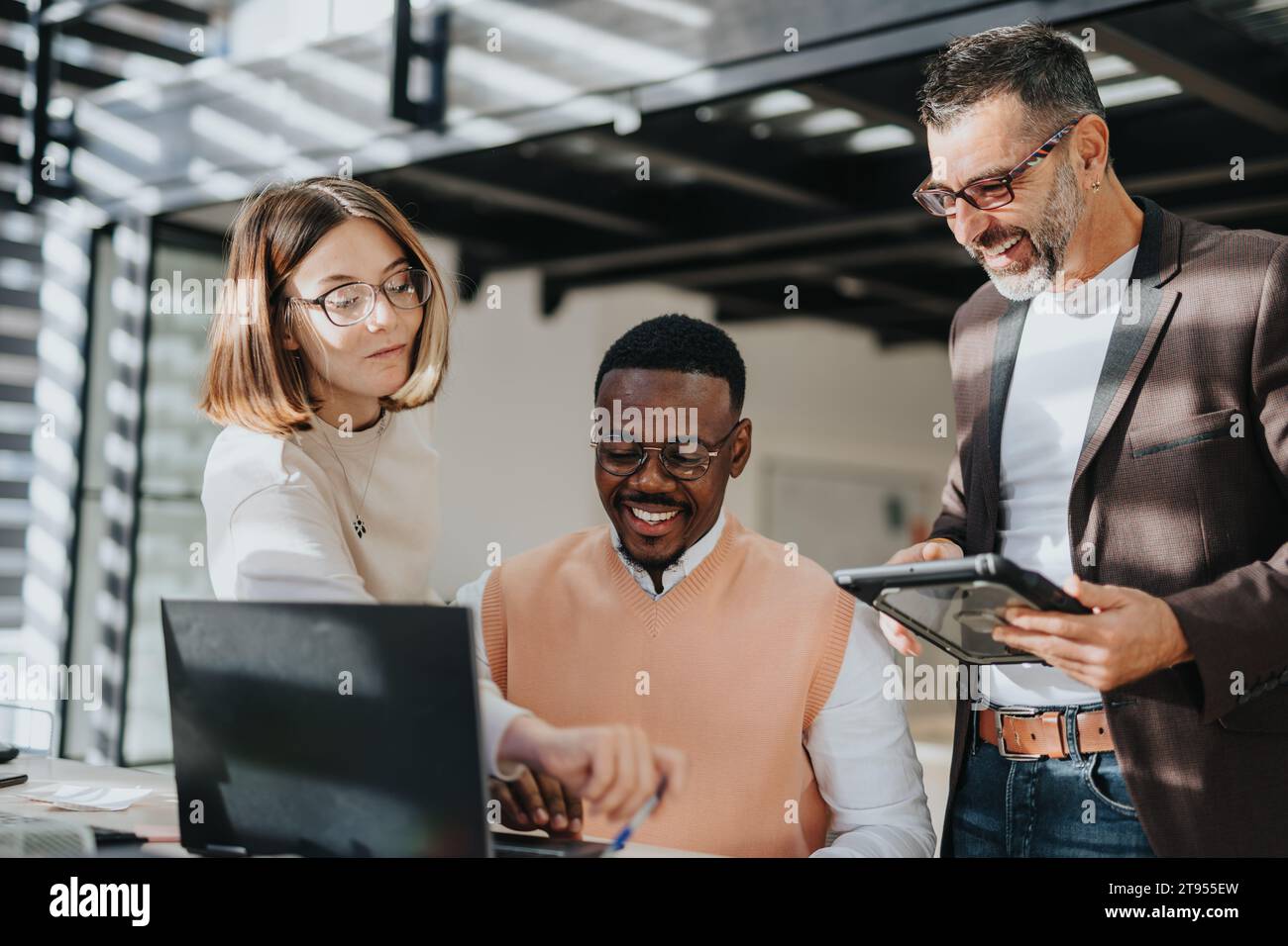 Corporate Office Collaboration. Multigenerational Teamwork for Business ...