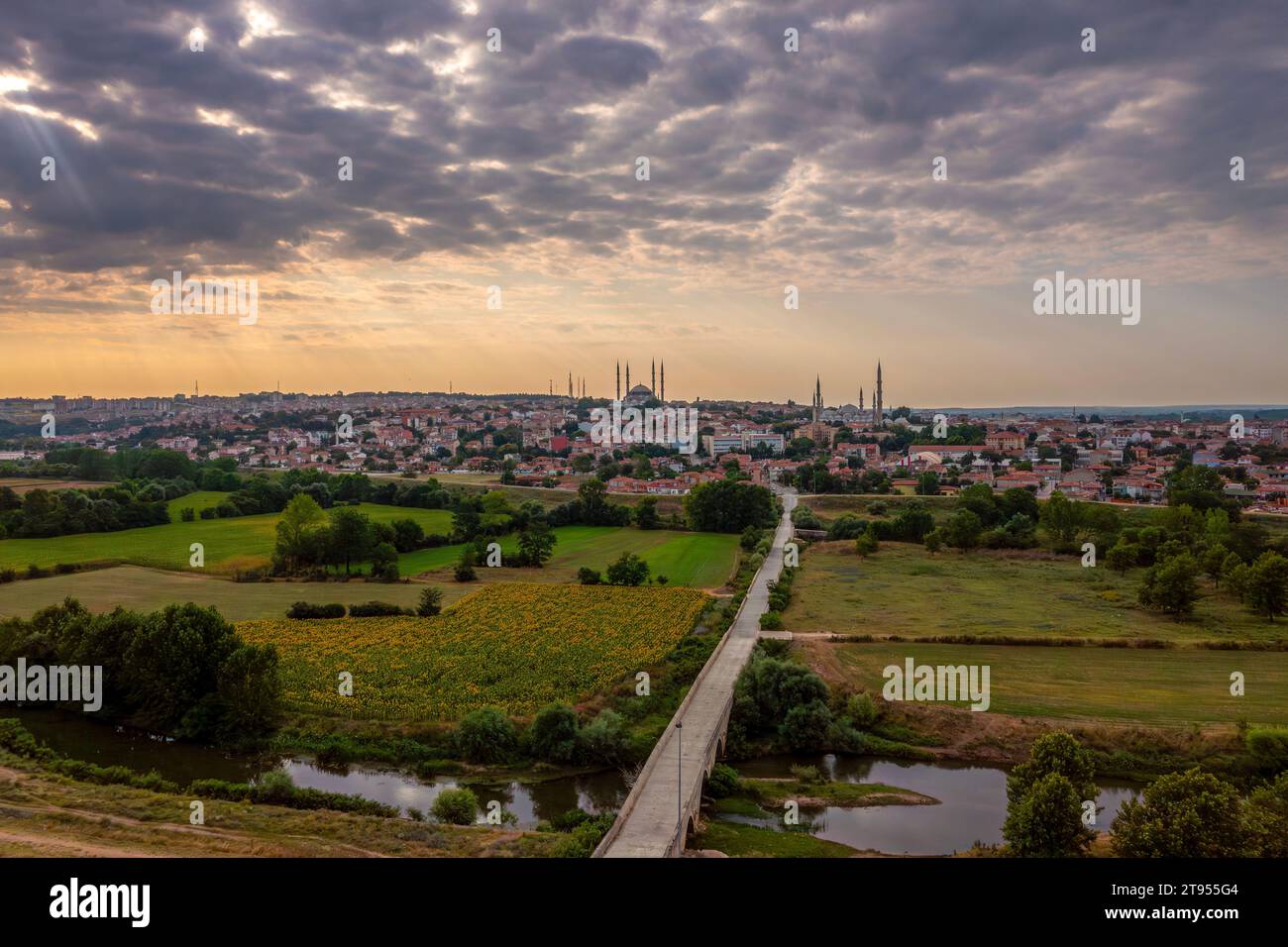 Selimiye Mosque exterior view in Edirne City of Turkey. Edirne was ...