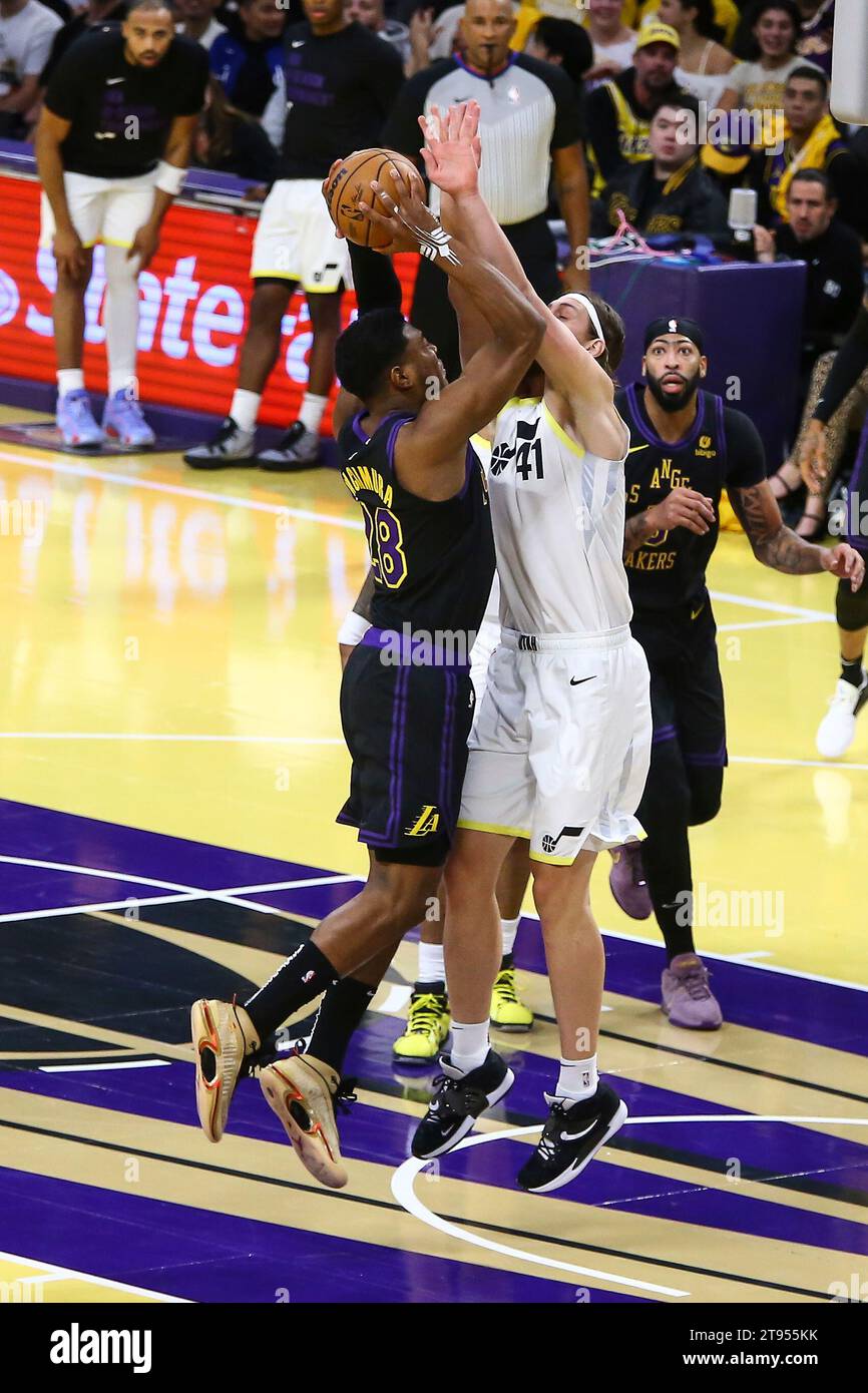 LOS ANGELES, CA - NOVEMBER 21: Los Angeles Lakers forward Rui Hachimura ...