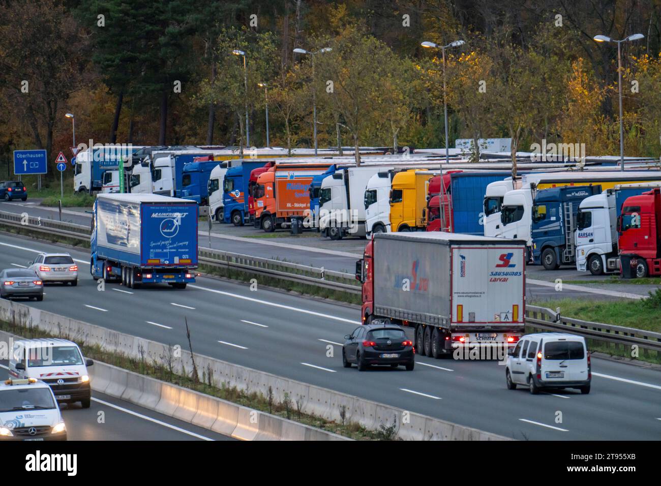Rastplatz Ohligser Heide Ost, an der Autobahn A3, Fahrrichtung ...