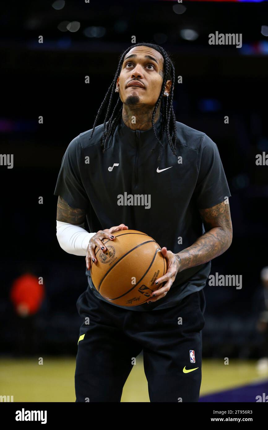 LOS ANGELES, CA - NOVEMBER 21: Utah Jazz guard Jordan Clarkson (00 ...