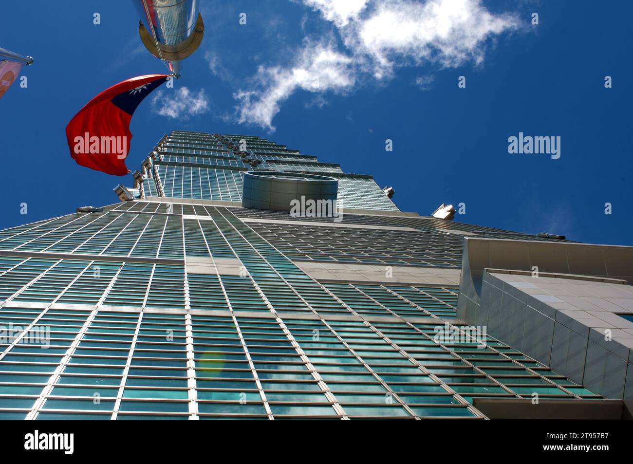 Taipei 101 tower, a view from the ground looking up, Taipei, Taiwan ...
