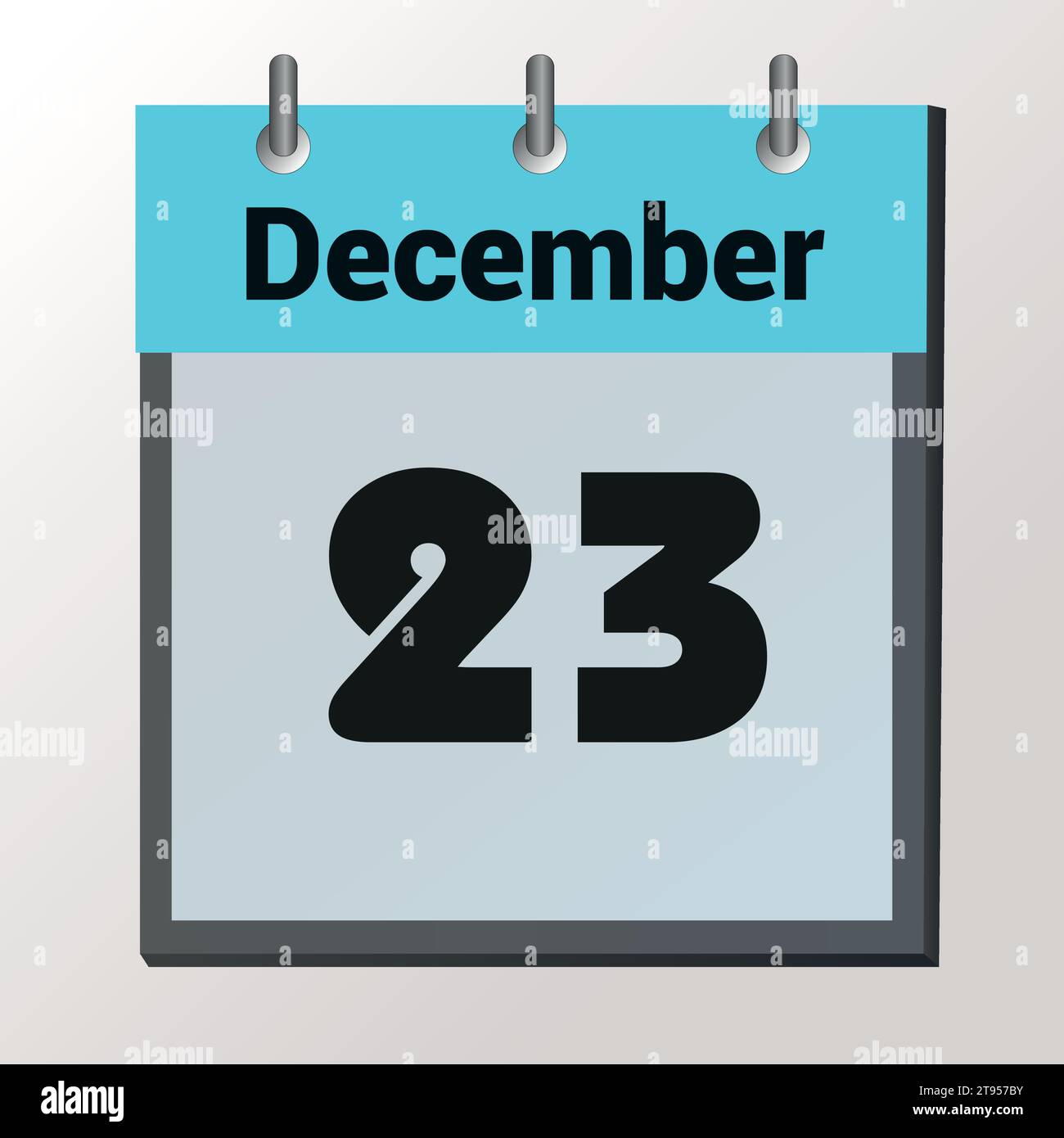 day on the calendar, vector image format, December 23 Stock Vector ...