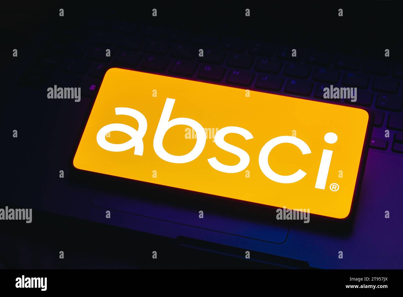 Brazil. 22nd Nov, 2023. In this photo illustration, the Absci logo is ...