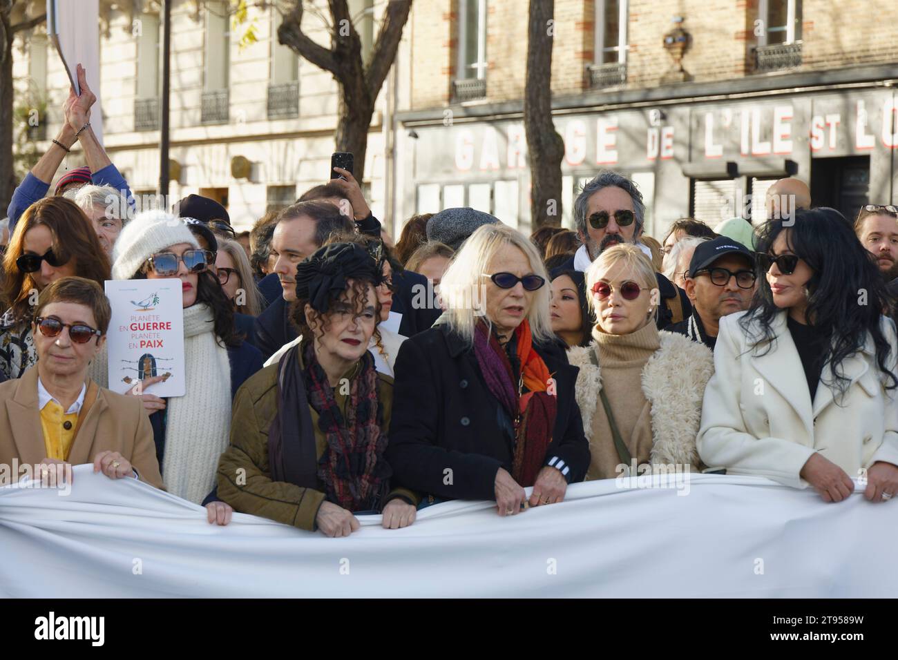 Paris, France. 19th Nov, 2023,Laure Adler, Emmanuelle Béart, Isabelle ...