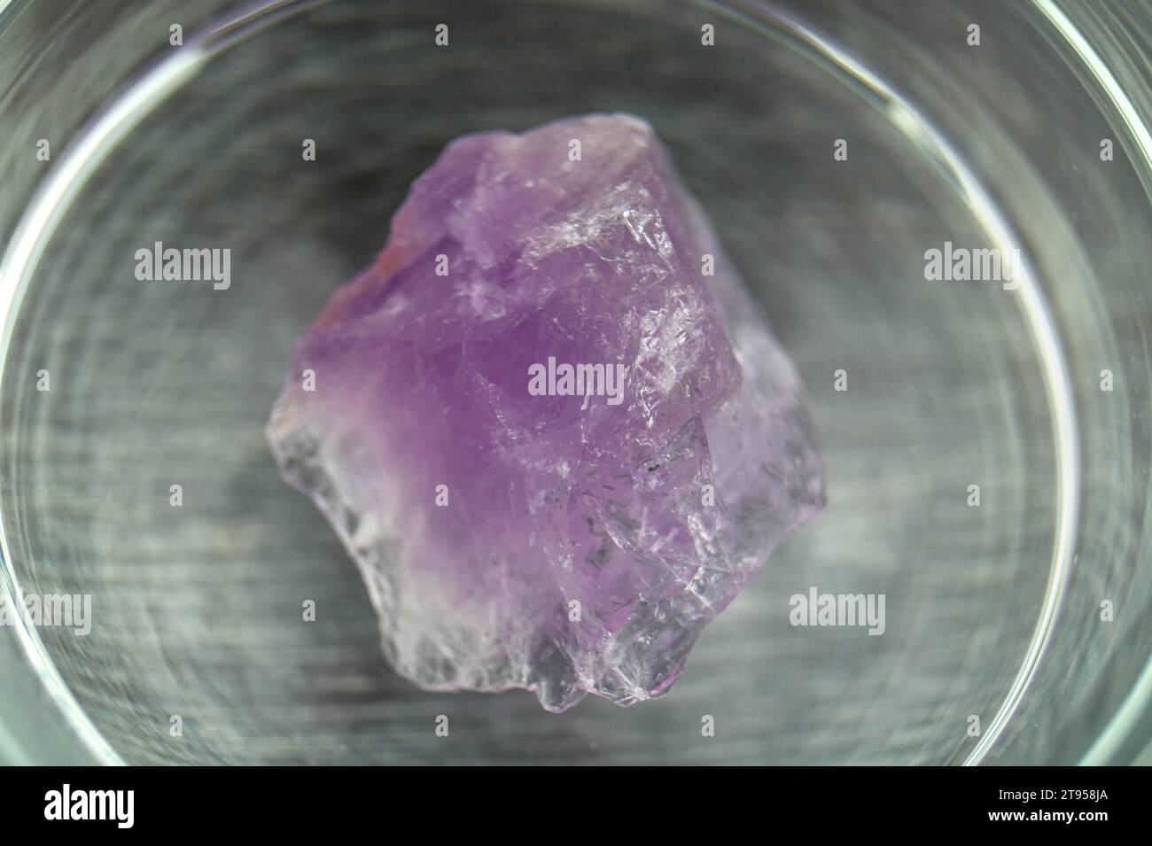 amethyst in a glass Stock Photo - Alamy