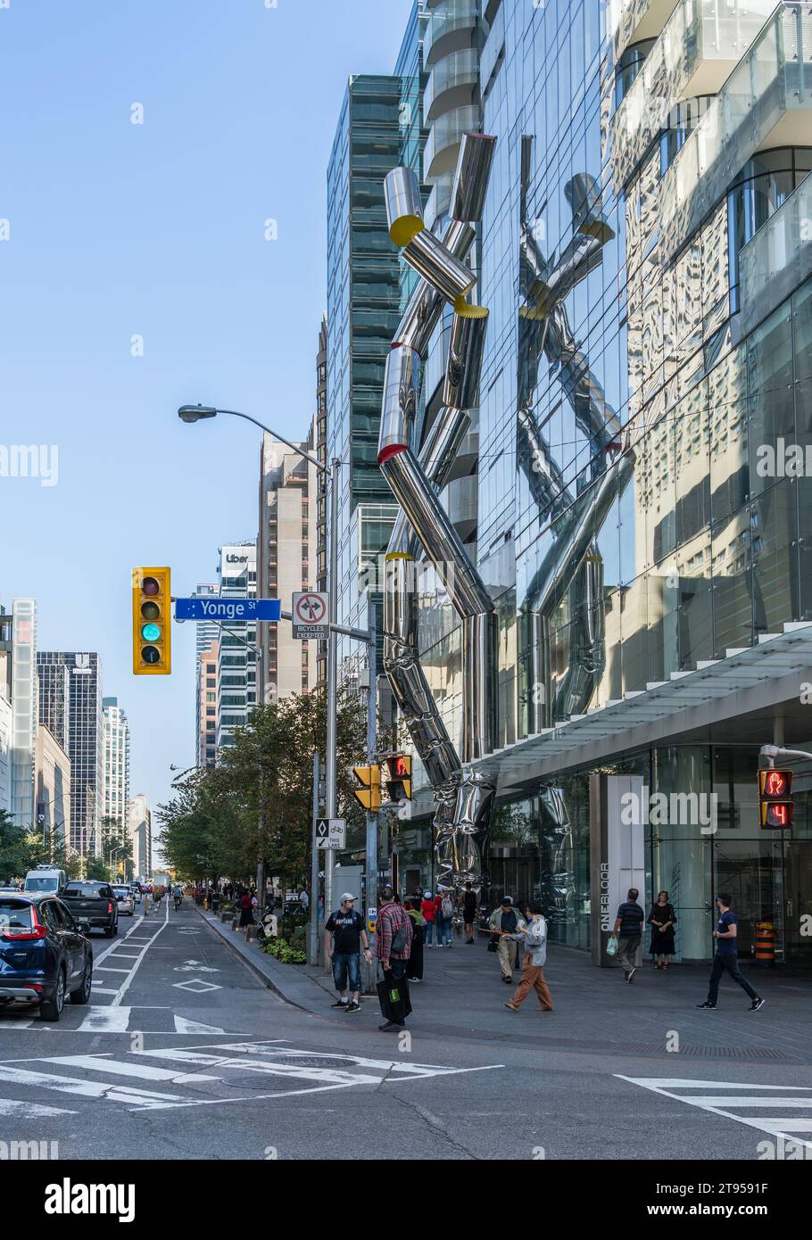 Toronto, Canada, October 2, 2023: Safe Hands sculpture at One Bloor ...