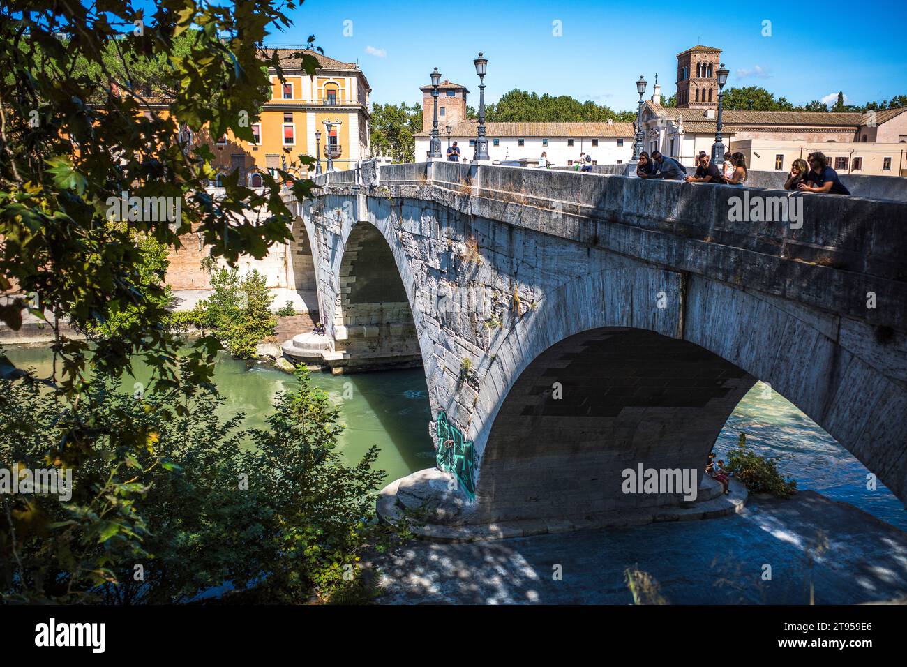 Ponte palatino Rome Italy Stock Photo - Alamy