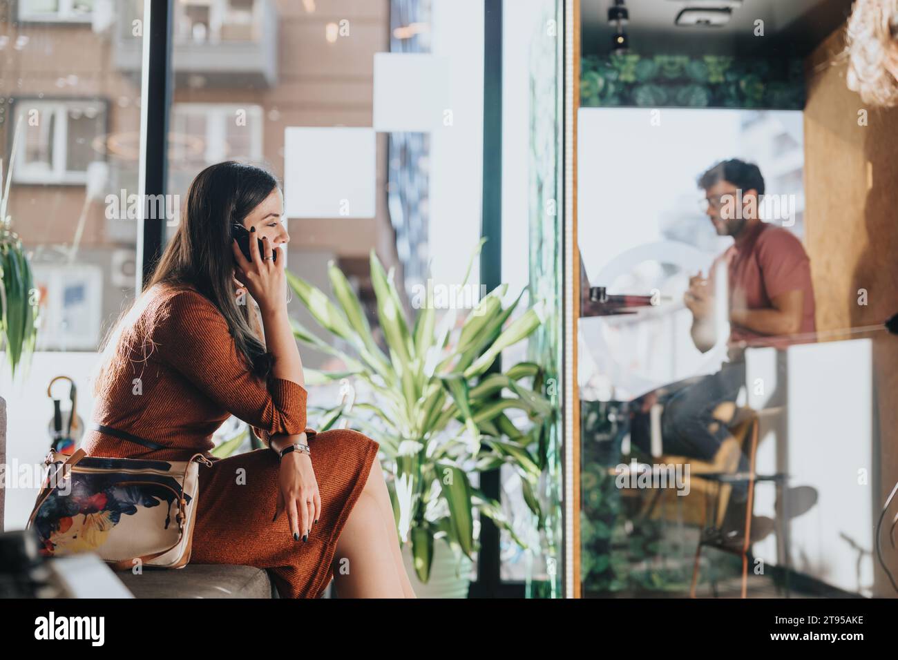 Businesspeople negotiating projects in an office. Employees having ...