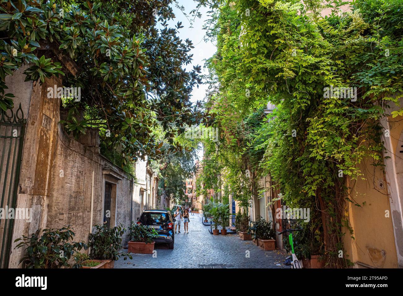 Romantic street scene from Rome Italy Stock Photo - Alamy