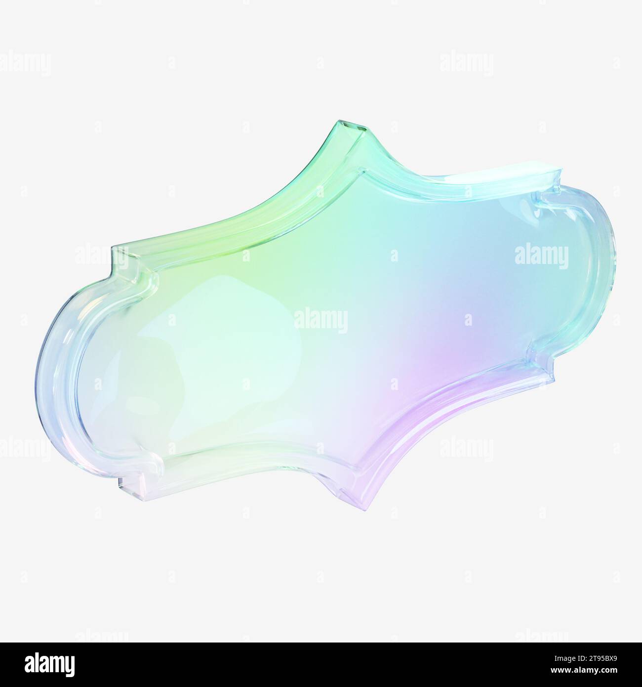 transparent crystal label frame 3d object graphic Stock Photo - Alamy