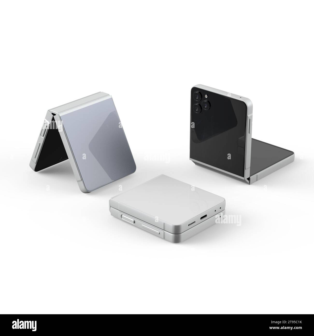 flip smartphone 3d graphic object Stock Photo - Alamy