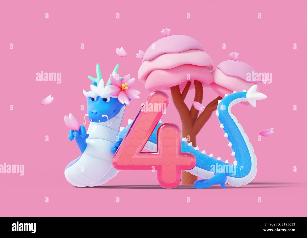 Cherry blossoms and dragon hi-res stock photography and images - Alamy
