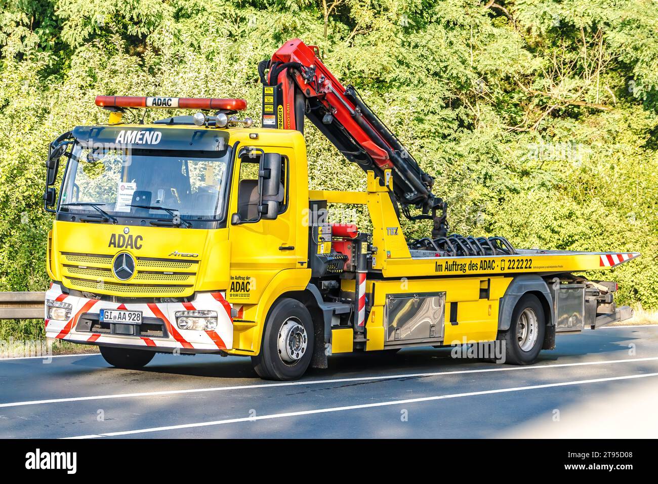 WETTENBERG, HESSE, GERMANY - 07 - 28 - 2023: MERCEDES BENZ ADAC tow ...